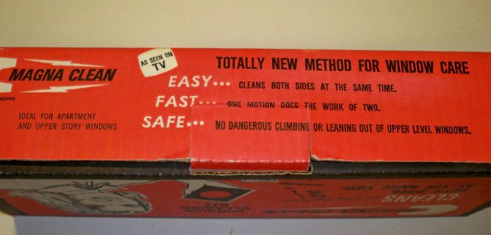 Vintage Magna Clean Window Cleaning Kit plus Window Cleaning Tissues