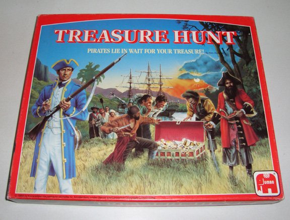 Vintage Jumbo 1989 Treasure Hunt Board Game