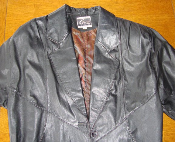 Vintage Global Identity G-III Leather - Womens Black Leather Coat Size M