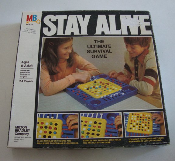 Vintage 1978 Milton Bradley Stay Alive Game Vintage 1978 Milton Bradley Stay Alive Game
