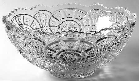 Vintage EAPG Imperial Broken Arches CLEAR Punch Bowl