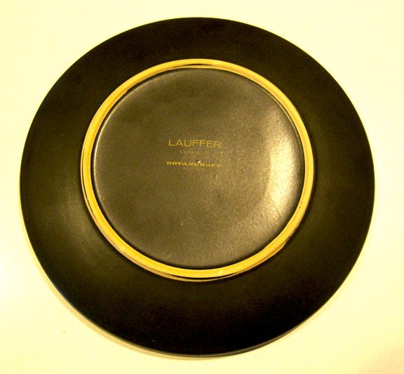 Vintage Lauffer China Govancroft Dark Brown Salad Plate Set of 3