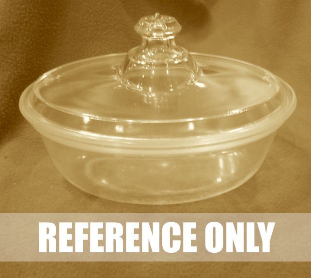Vintage 1915-20 Pyrex Clear Glass Oval Baking Dish / Casserole
