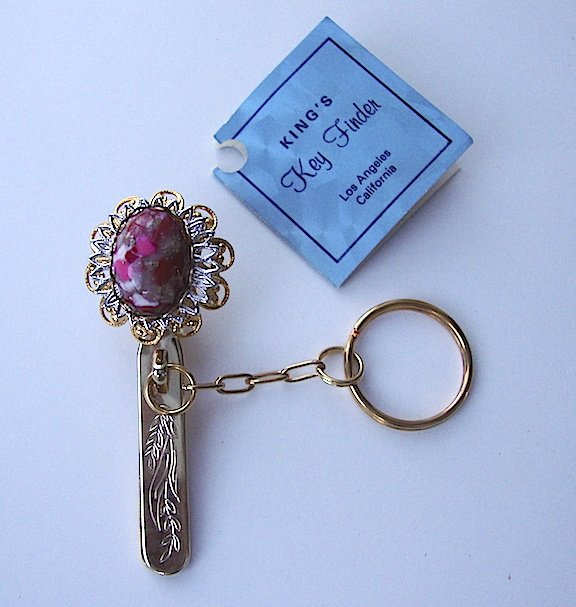 Vintage King's Key Finder Los Angeles Key Ring Clip