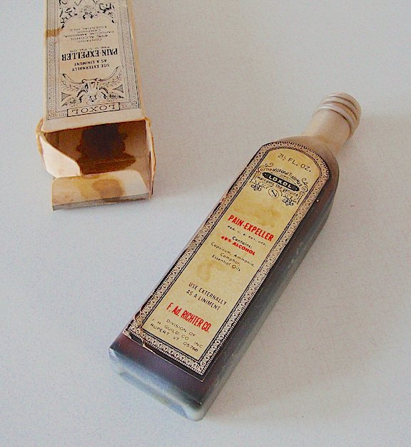 Loxol Pain-Expeller Antique Medicine Bottle & Original Box