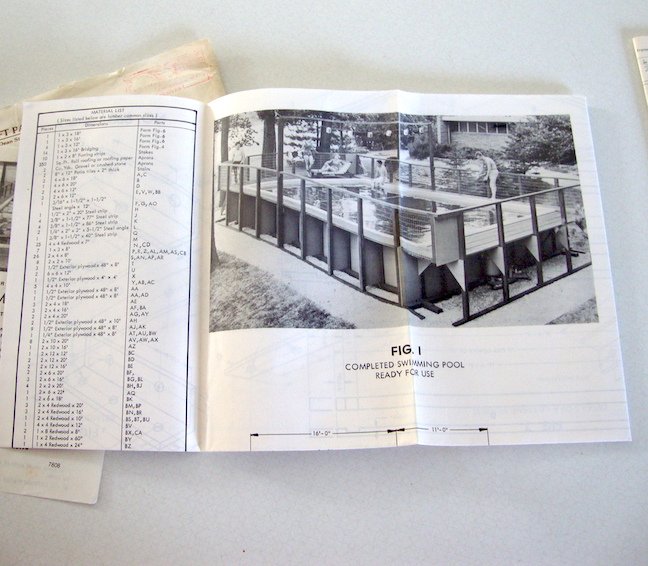 Vintage A. Neely Hall Craft Pattern No. 868 'Build Your Own Pool'