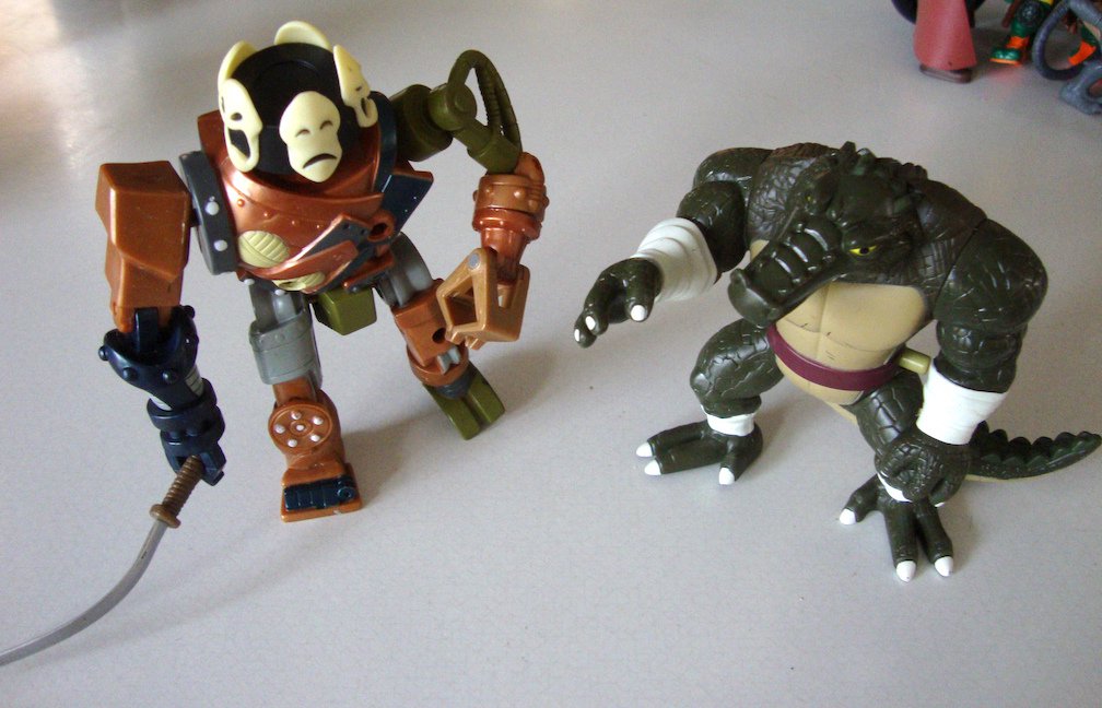 Vintage Playmates TMNT Nanotech Monster and Leatherhead w/ Tail Lashing ...