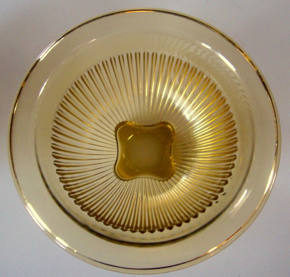 Vintage Hazel Atlas 1940's Ribbed Yellow Depression Glass 9 3/4" Mixing ...