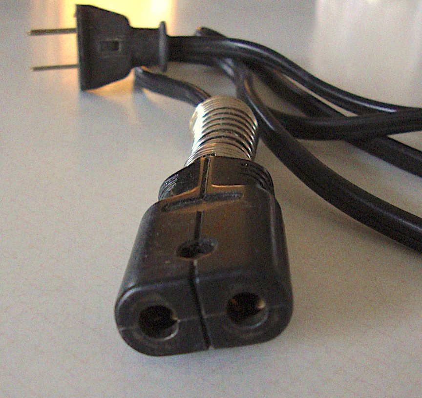 Vintage APPLIANCE CORD 2-Prong Bakelite End - 5A 250V 10A 125V Vintage APPLIANCE CORD 2-Prong Bakelite End - 5A 250V 10A 125V