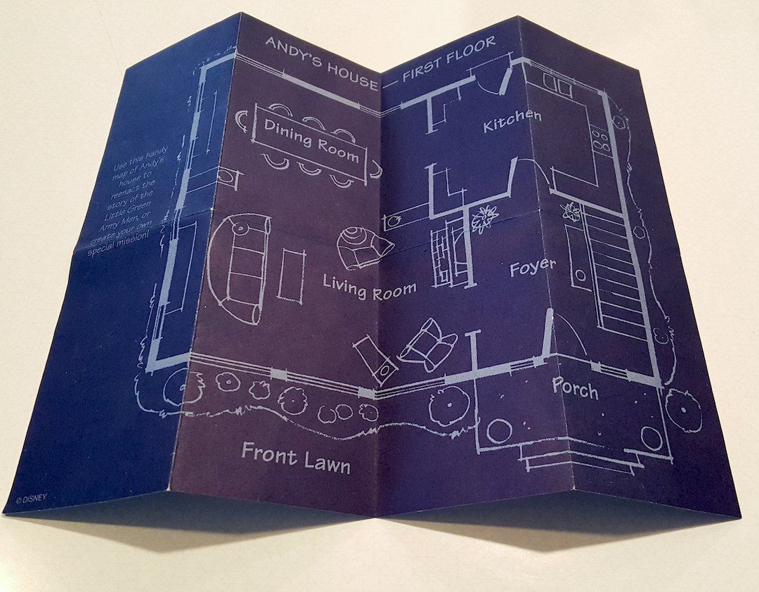 Blueprint sheet of Andy's house from Disney's Toy Story Little Green ...