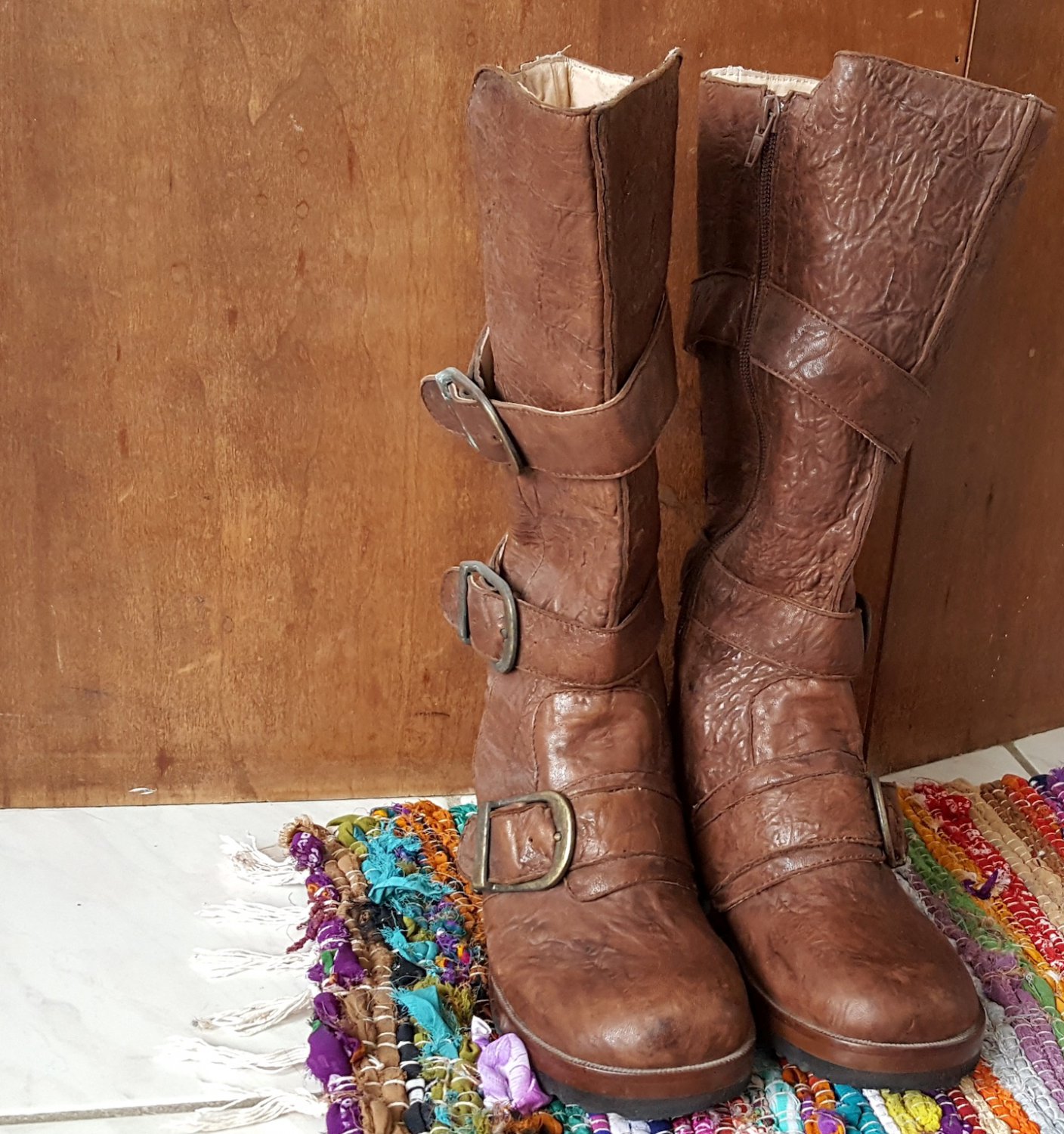 NWOT Gee Wawa Jim Barnier Three Buckle Boots Brown Size 7M