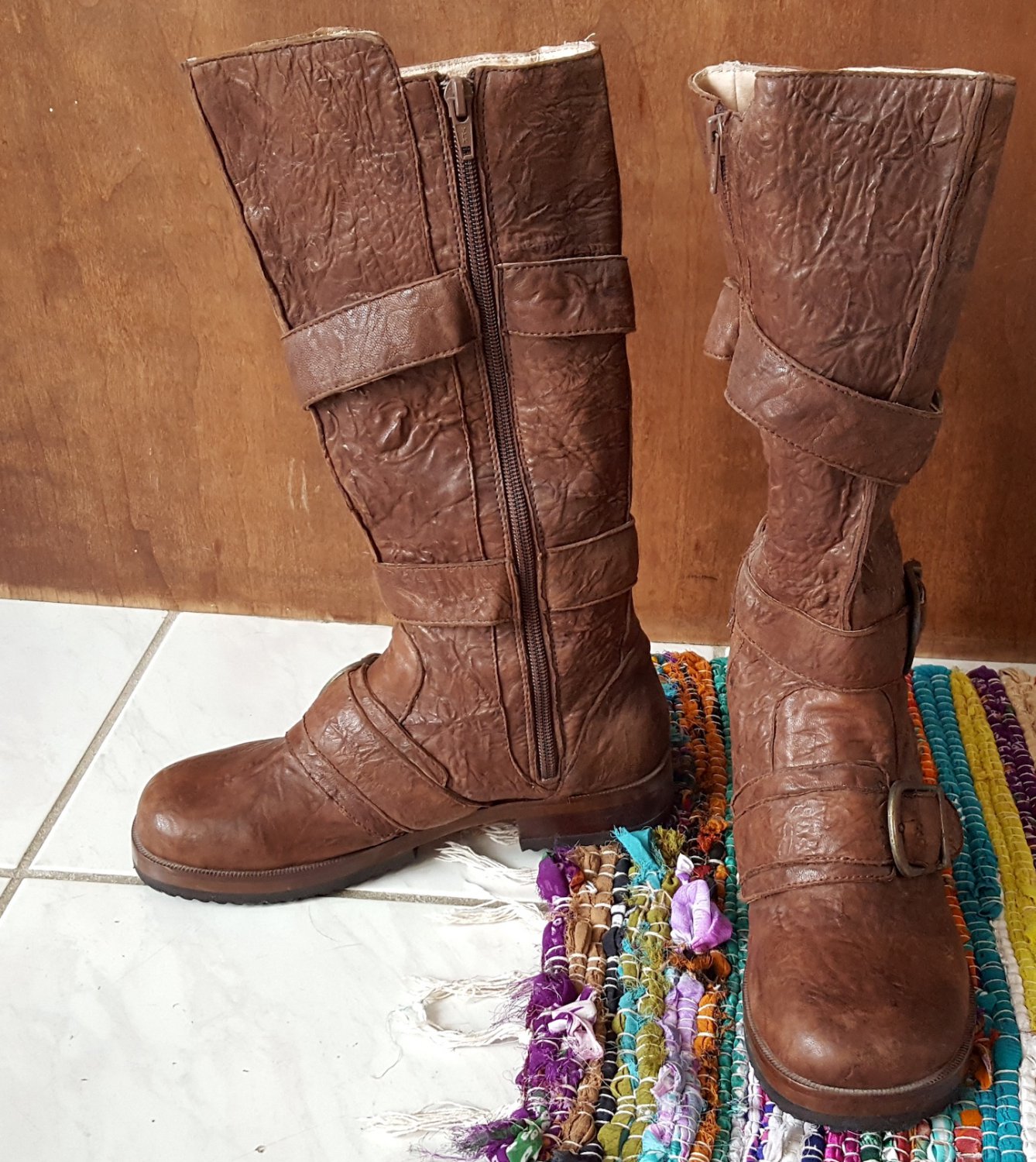 NWOT Gee Wawa Jim Barnier Three Buckle Boots Brown Size 7M