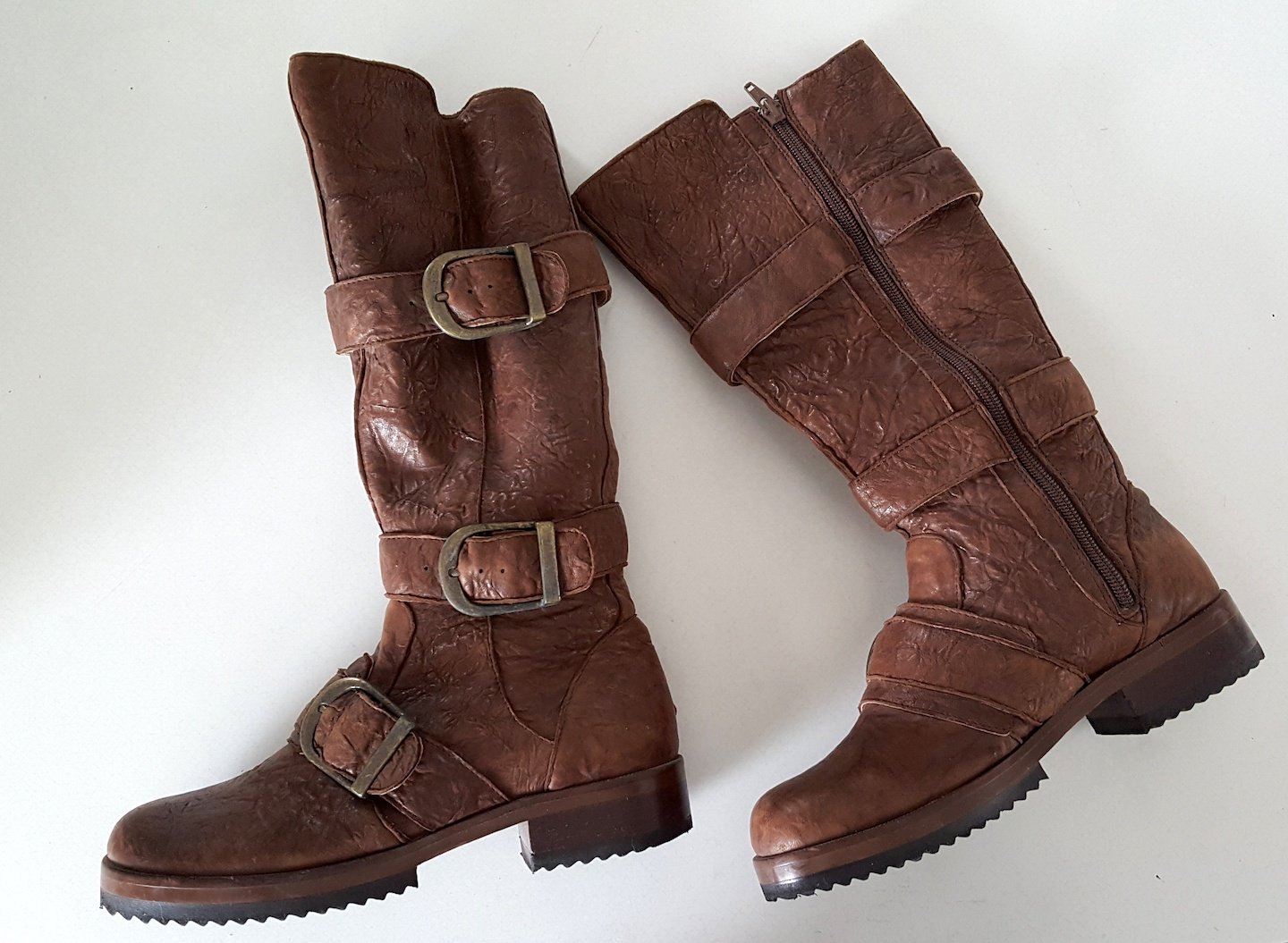 NWOT Gee Wawa Jim Barnier Three Buckle Boots Brown Size 7M