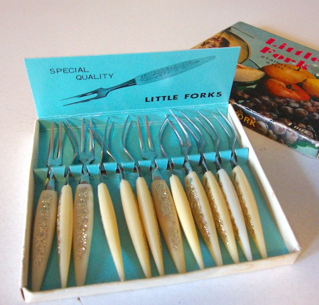 Vintage Shrimp Cocktail "Little Forks" - 2 sets in Original Box MIJ
