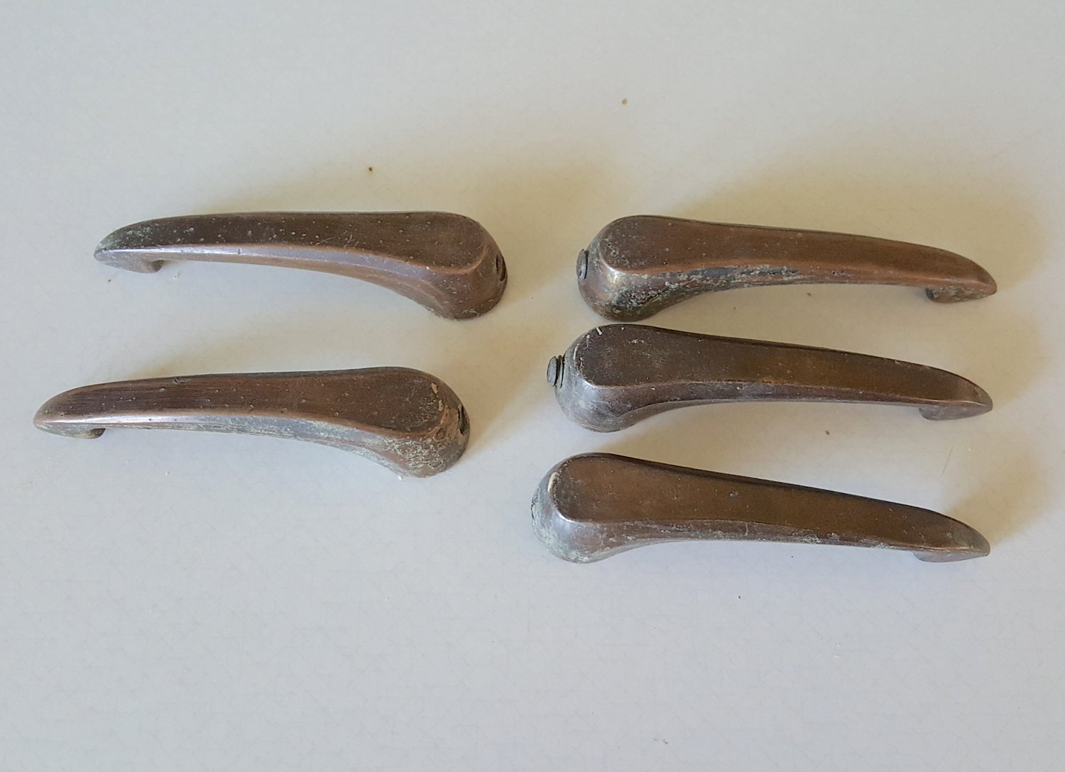 Vintage 1950s Pella Casement Window Lock Handle - Bronze - Set of 6