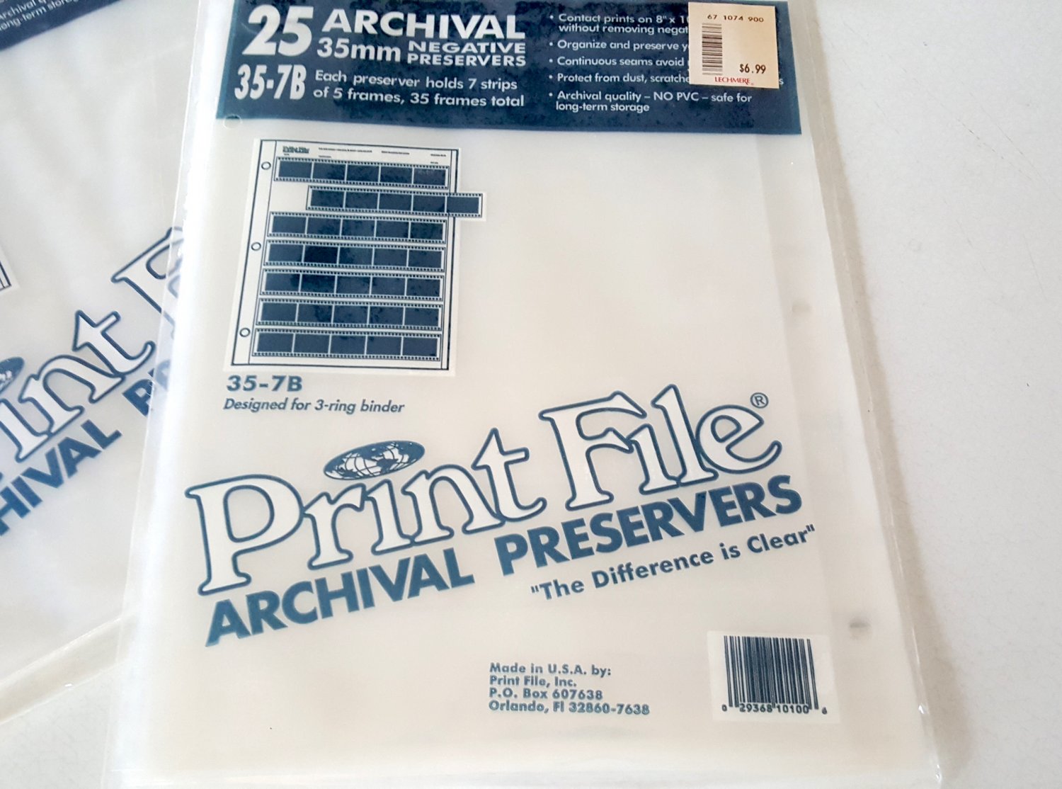 New Print File 35-7B 25 Archival 35mm Film Negative Storage Sheets - 2 ...