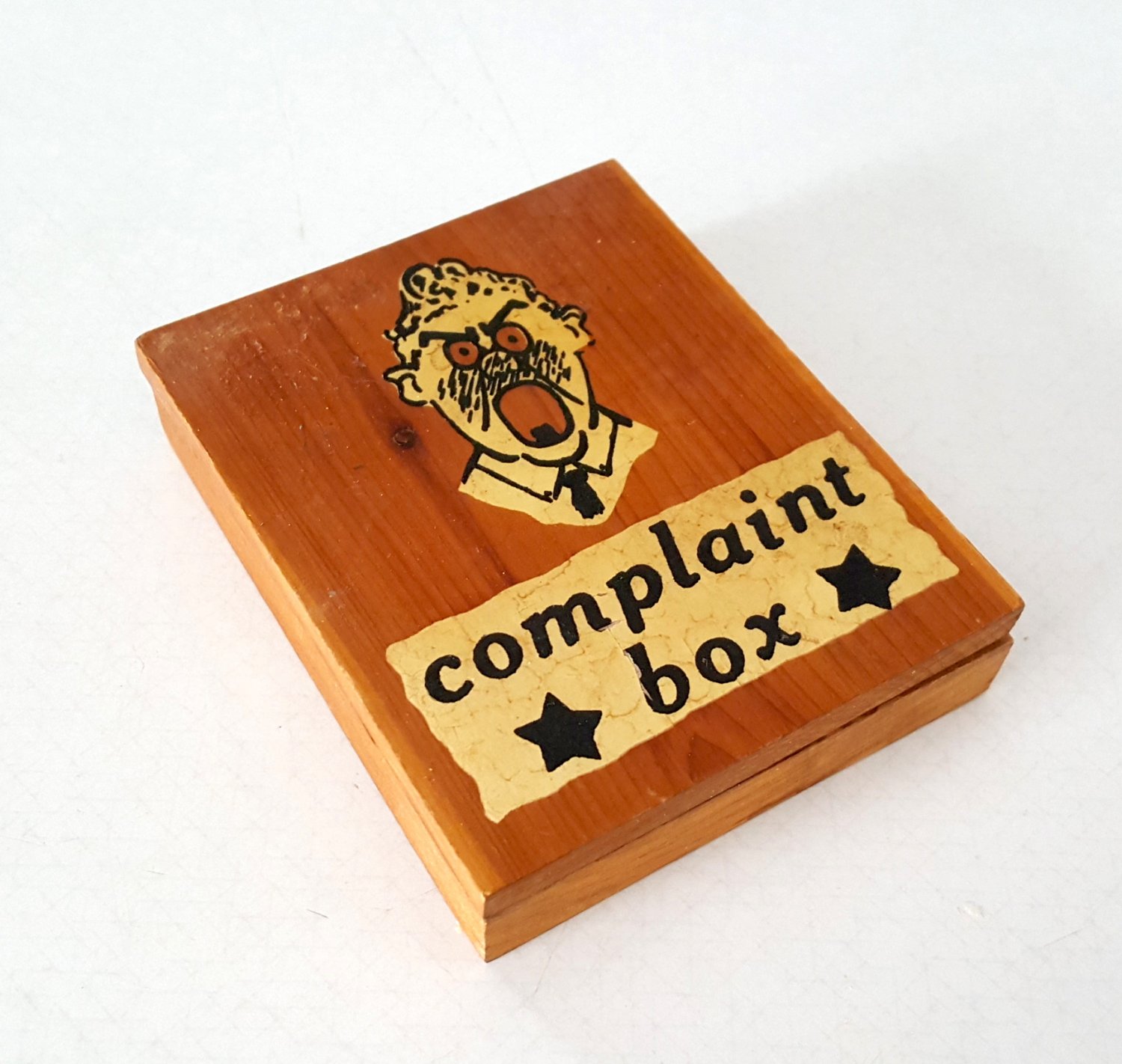Vintage Humorous Complaint Cedar Box