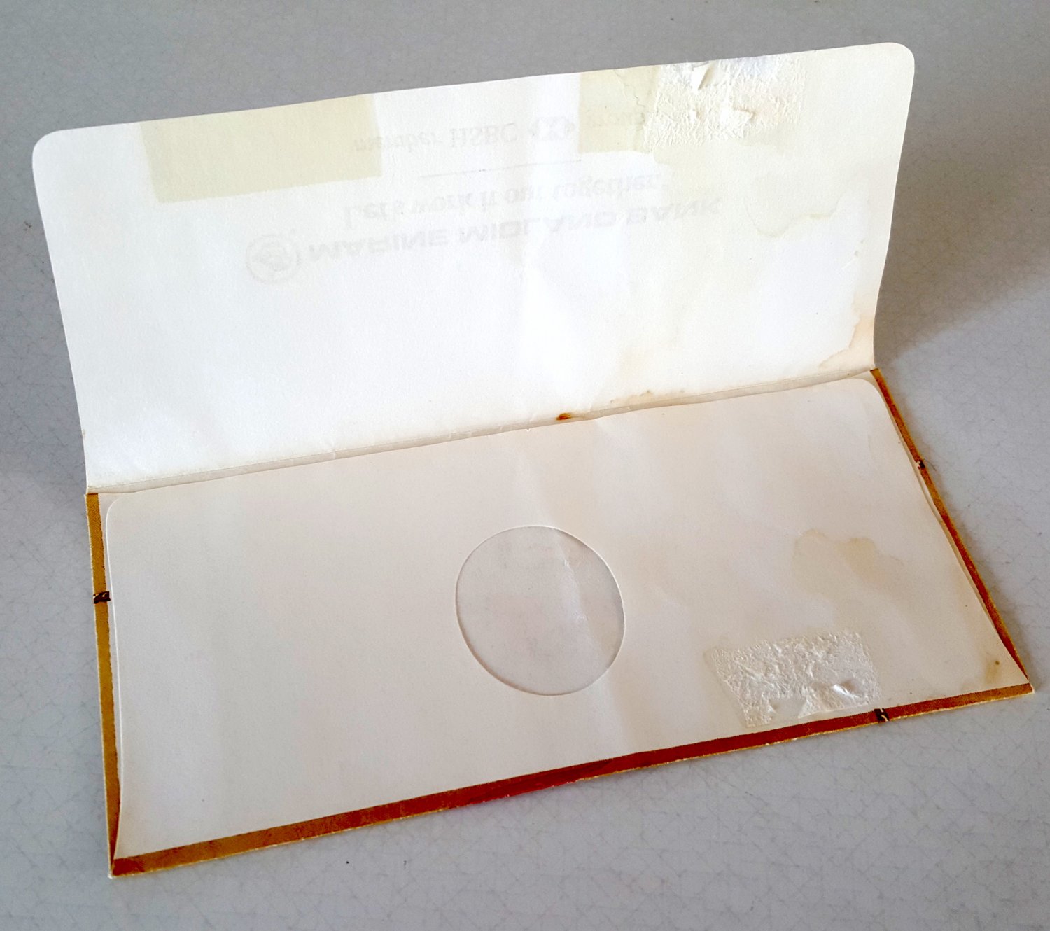 Vintage 1990s Marine Midland Bank HSBC Happy Holidays Money Envelope