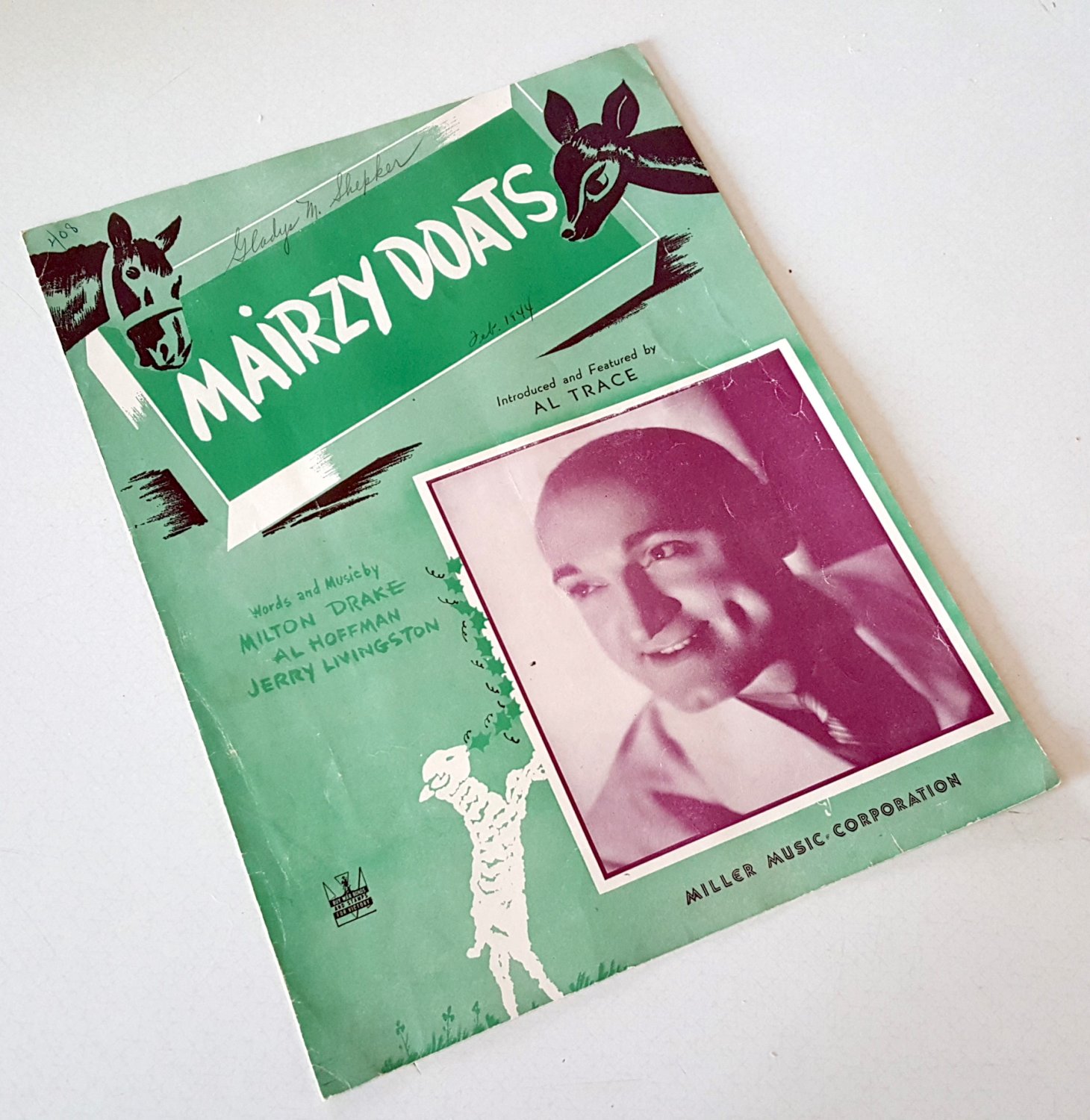 Vintage 1943 Mairzy Doats Sheet Music