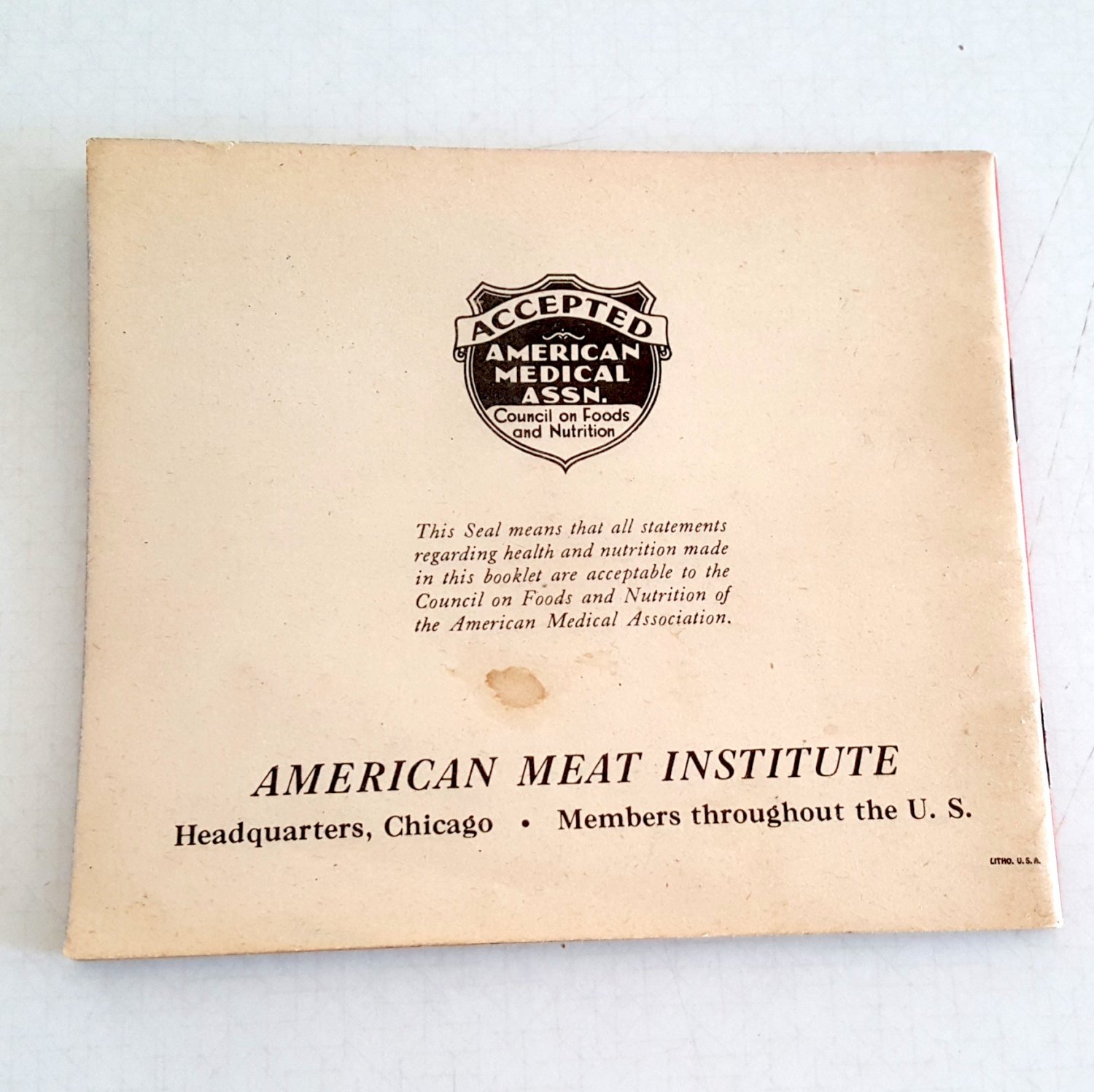 Vintage 1947 Basic Beef Cuts and How to cook them Booklet - American ...