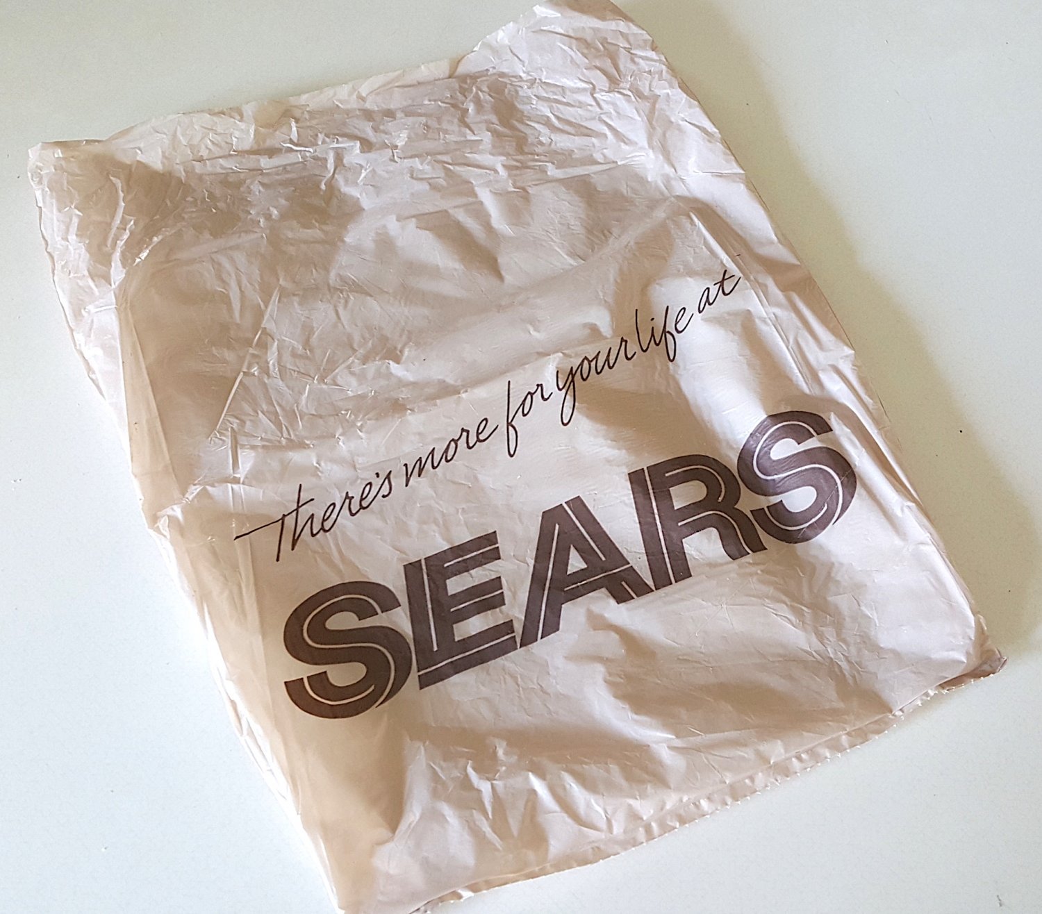 Vintage 1985 Sears Department Store Plastic Shopping Bag