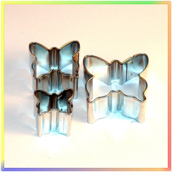 3 Metal Butterfly Cutters Cake Sugarcraft Fondant