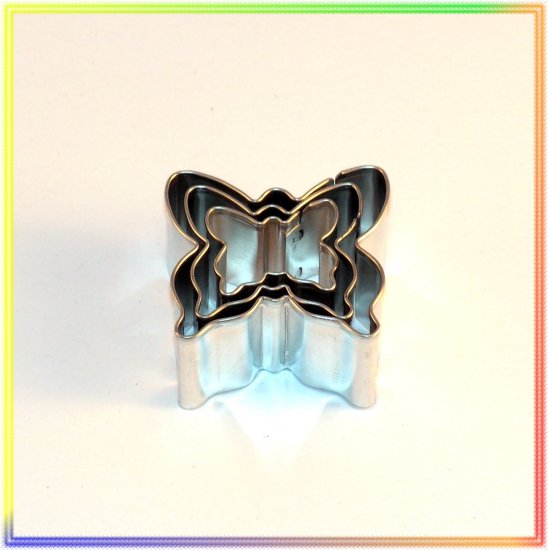 3 Metal Butterfly Cutters Cake Sugarcraft Fondant NEW
