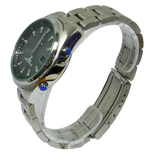MEN'S STAINLESS SOLAR POWERED ATOMIC RADIO CONTROLLED WATCH SS41-SV01