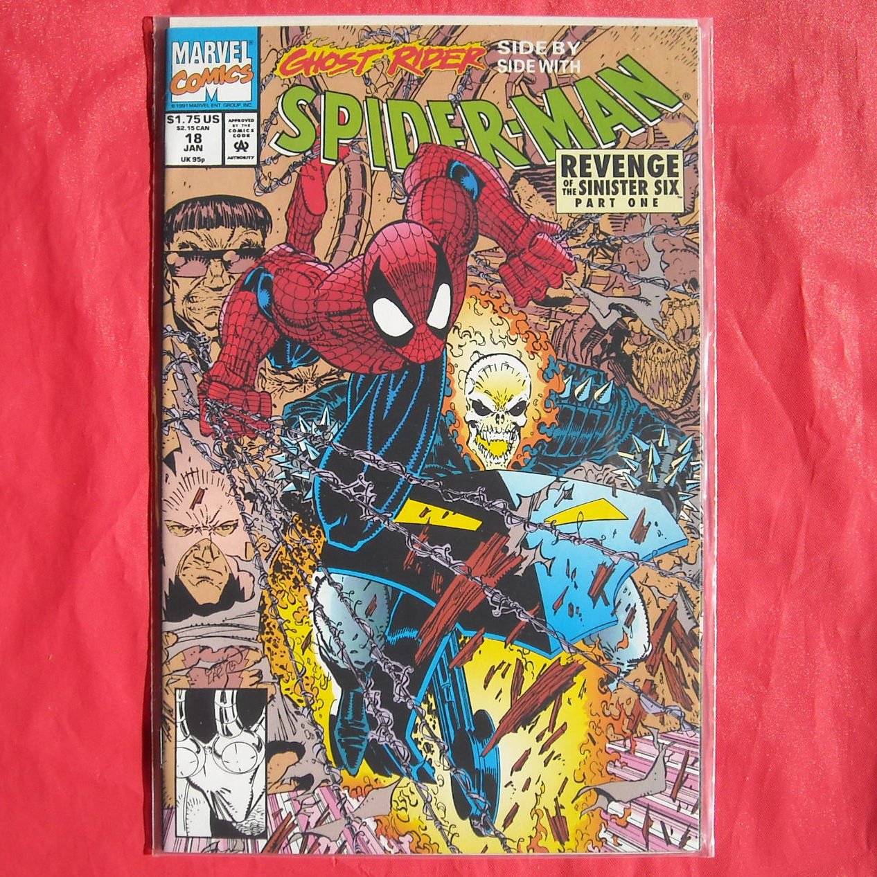Spider-man Ghost Rider Revenge of the Sinister Six Part One 18 1991