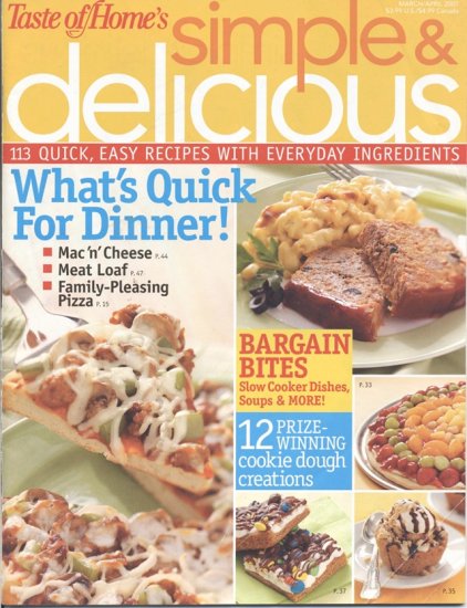 Taste of Home Simple & Delicious cooking magazine March/April 2007