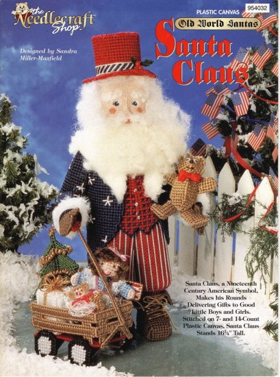 Old World Santa Uncle Sam Plastic Canvas Pattern, New