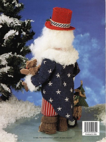 Old World Santa Uncle Sam Plastic Canvas Pattern, New