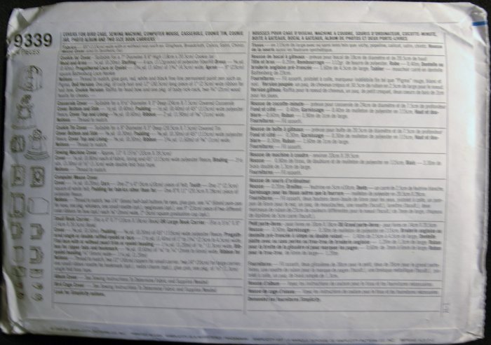 Simplicity 9339 Craft Sewing patterns for Covers - bird cage, sewing ...