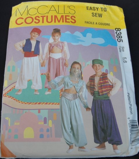MCCALLS 8385 COSTUME PATTERN -BOYS/GIRLS GENIE