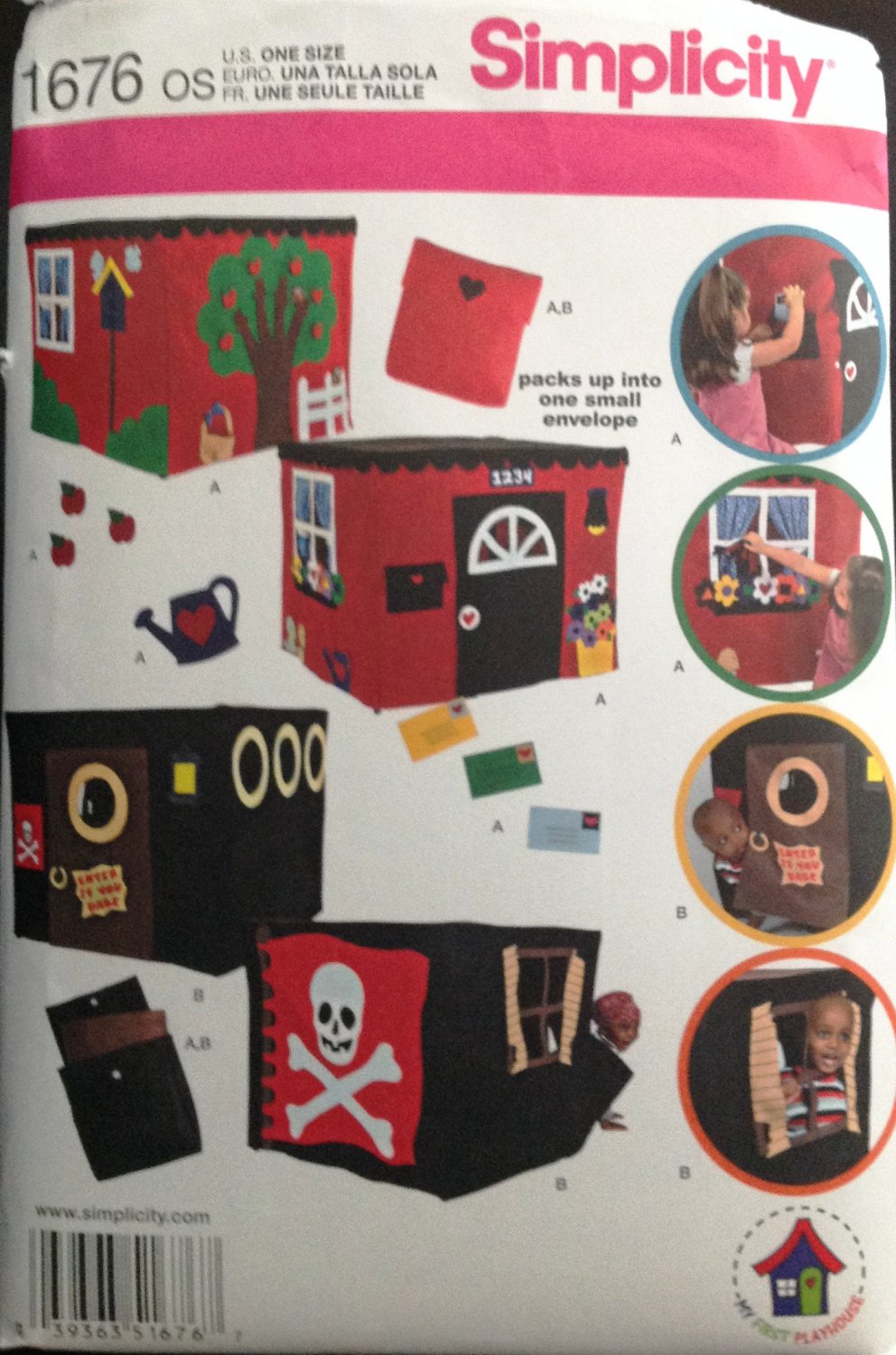 Simplicity 1676 Craft Pattern for Child's Playhouse / Pirate Shack