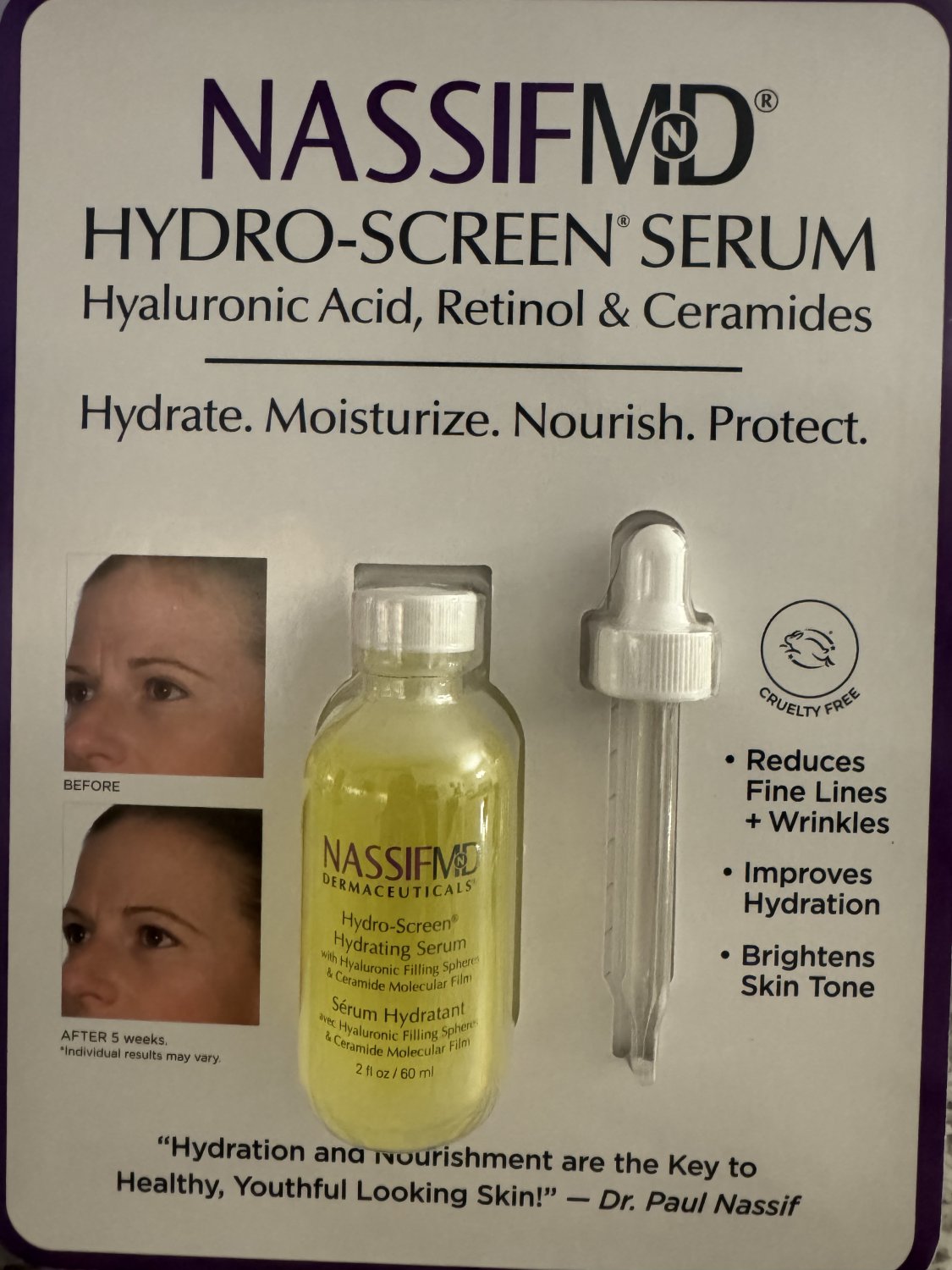 Nassif MD Hydro-Screen Serum New Large 2 oz