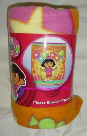 Dora the Explorer La Fiesta Party Time Fleece Blanket