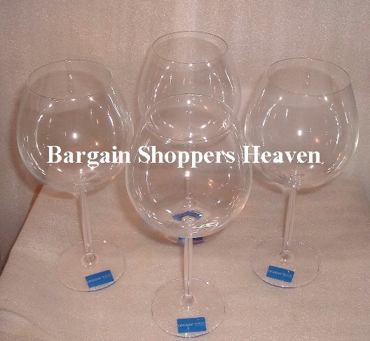 Set of 4 Fine Authentic 29oz Schott Zwiesel Oneida Crystal Stemware NEW ...