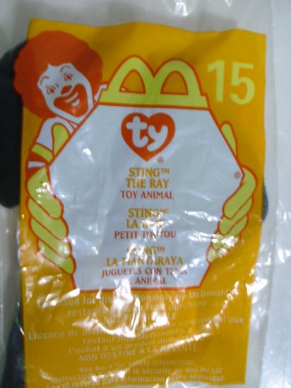 McDonald's TY Beanie #15 "Sting The Ray" 2000