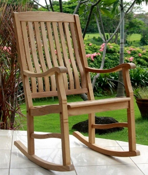 TEAK WOOD PORCH ROCKER Outdoor Rocking Chair