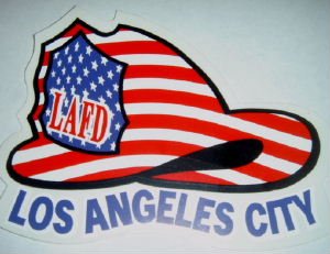 LAFD Red, White and Blue Helmet Decal
