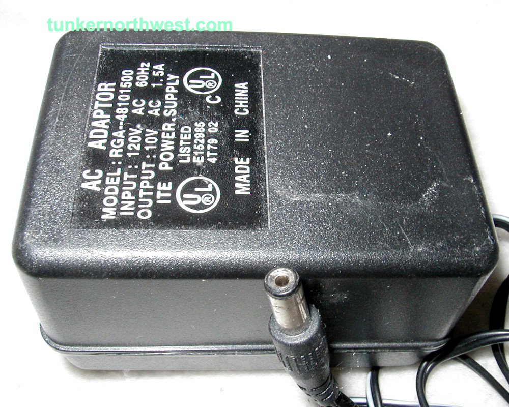 RGA-48101500 AC Power Adapter 10VAC 1.5A