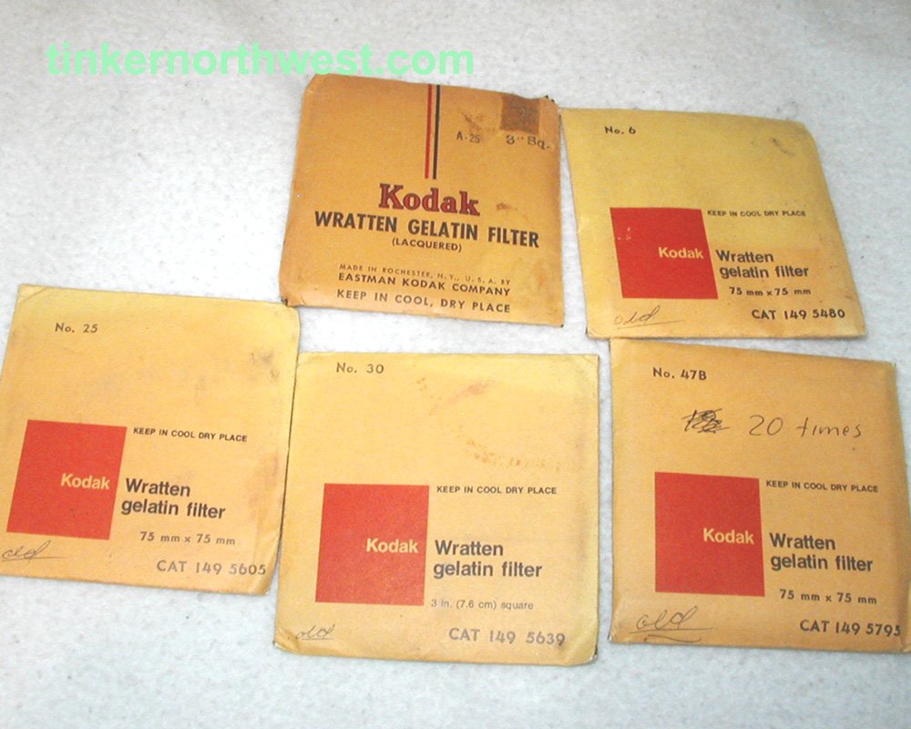 Kodak Wratten Filters 75mm x 75mm