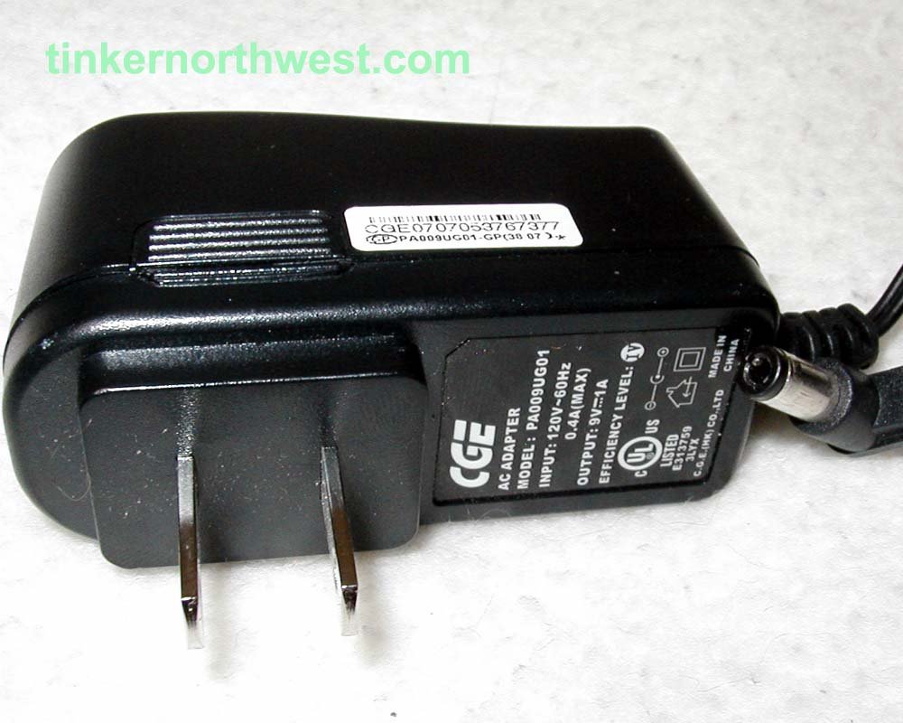 PA009UG01 CGE AC POWER ADAPTER 9VDC 1A SUPPLY