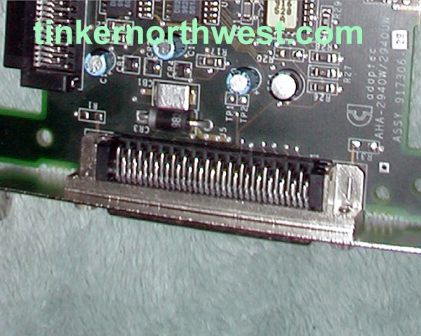 Adaptec AHA-2940W PCI-to-Fast SCSI host adapter.