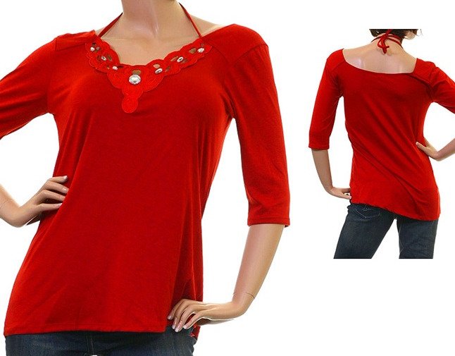 New Plus Size Women's Clothing Rust Shirt Blouse Top