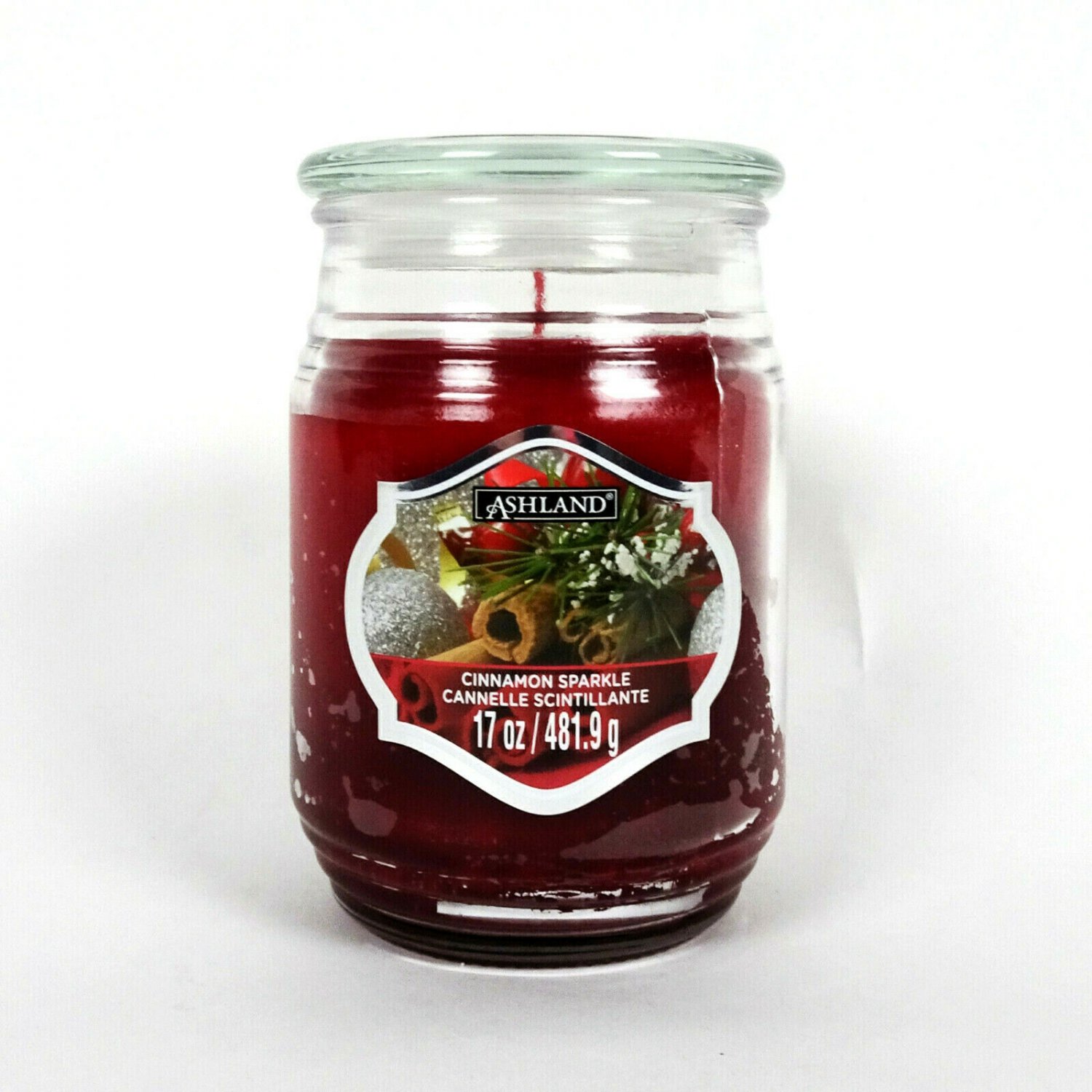 Ashland Cinnamon Sparkle Wax Candle Jar Christmas Holiday 17 oz ...