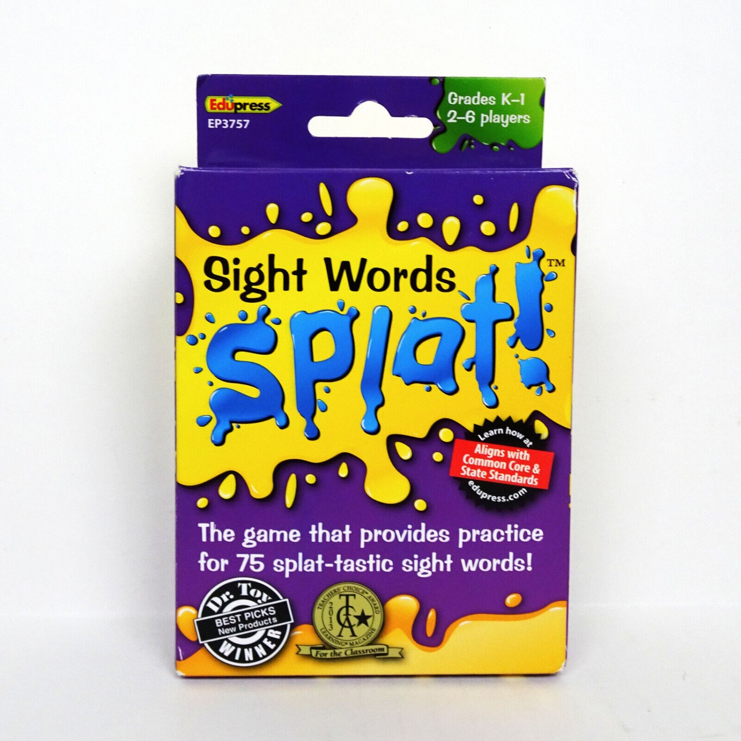 Sight Words Splat Card Game grade K - 1 Edupress 2-6 Players Words ...