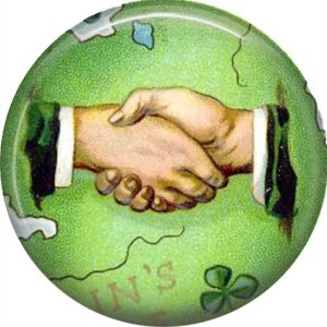 1 Inch Irish Handshake Ephemera Lapel Pin, St. Patricks Day Button ...
