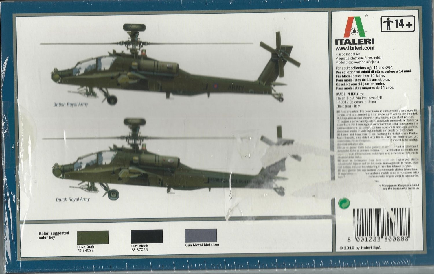AH-64D Long Bow Apache Helicopter Model Kit